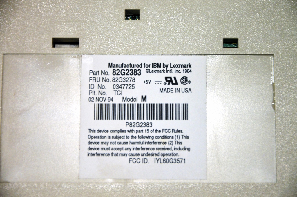 1994 IBM model M (82G2383) Made by Lexmark 02-NOV-94 – ClickyKeyboards