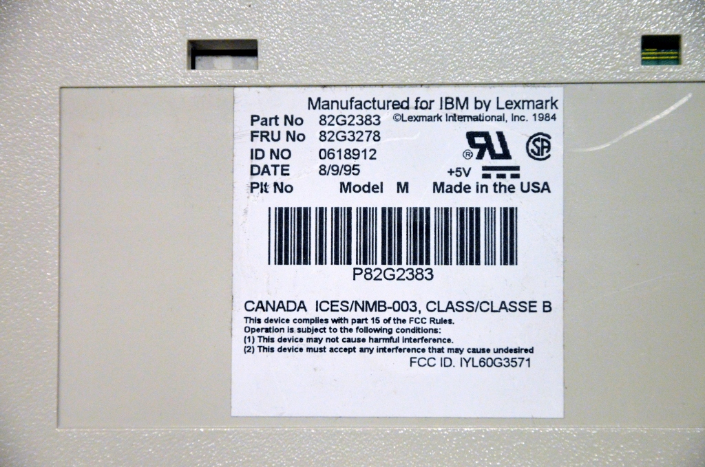 1995 IBM model M (82G2383) Made by Lexmark 8/9/95 – ClickyKeyboards