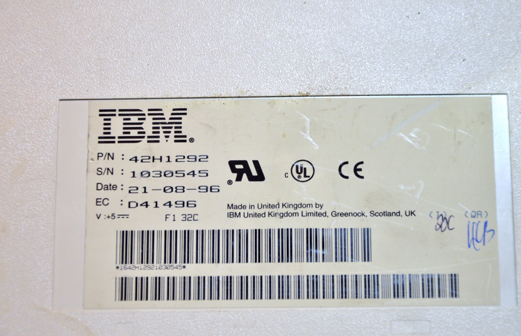 1996 IBM model M (42H1292) Made by IBM UK 21-08-96 – ClickyKeyboards