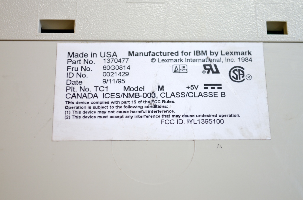 1995 IBM model M (1370477) Made by Lexmark 9/11/95 *no cable ...